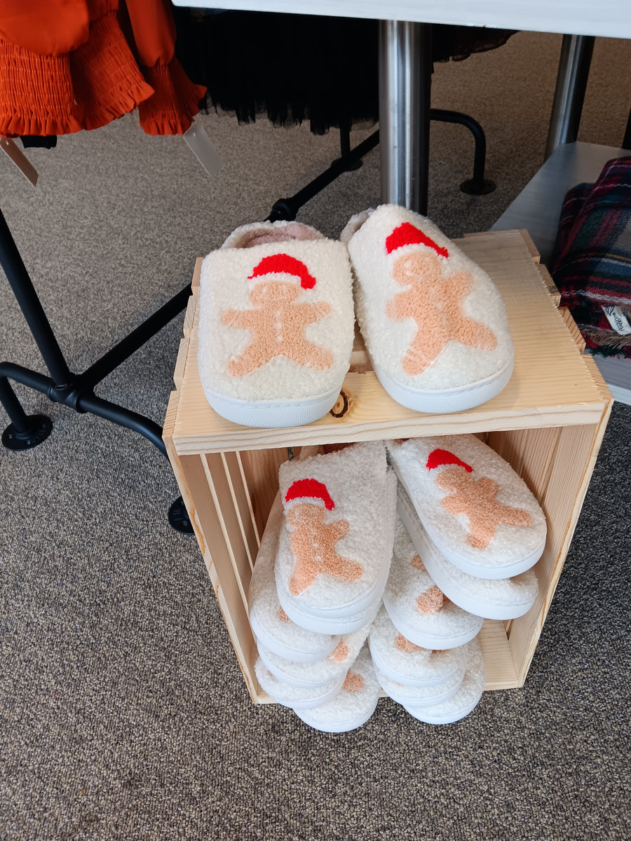 Gingerbread Man Slippers – Boldly Fashionable Boutique